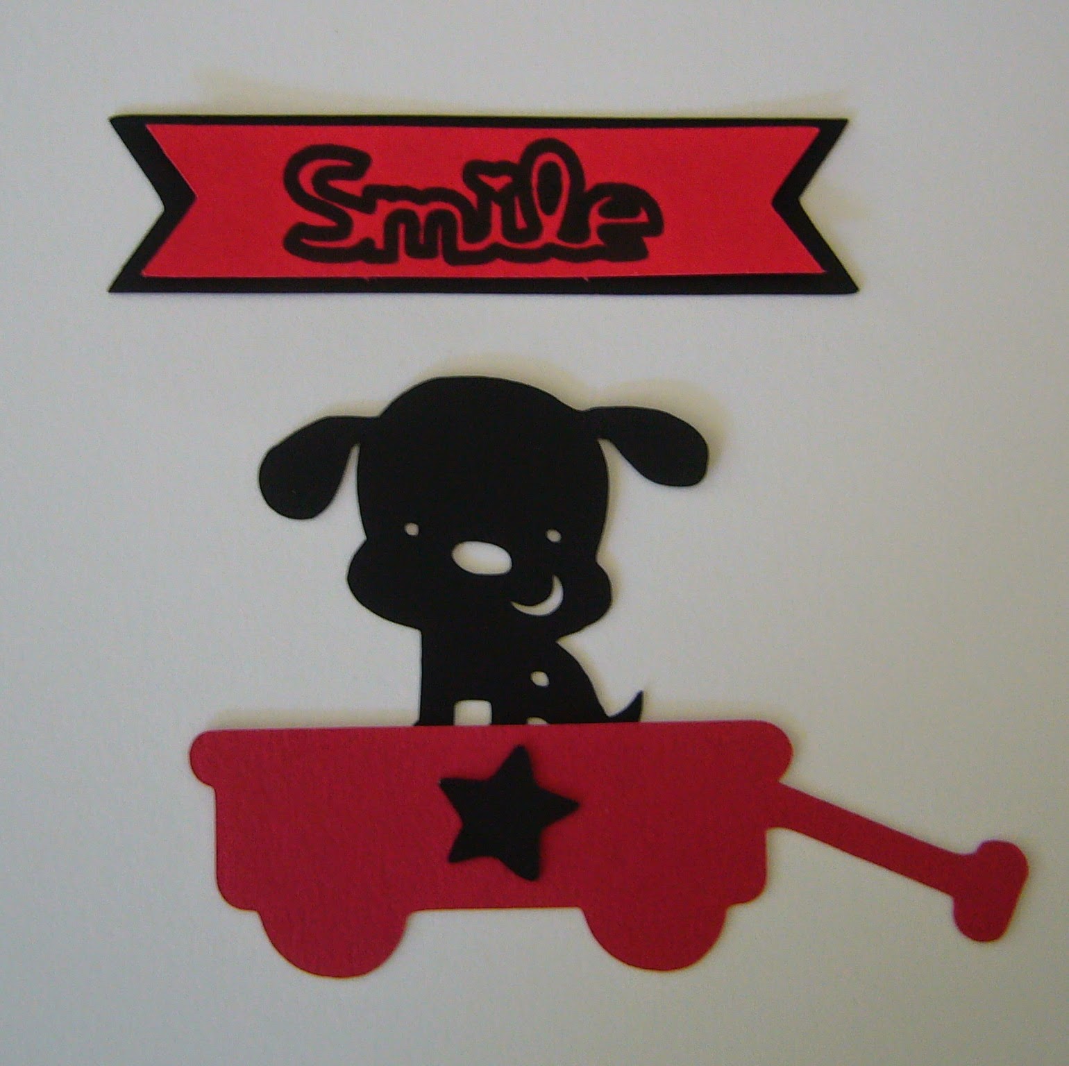 Mavi Ciel: Puppy dogs and red wagon card ideas for baby or young birthday