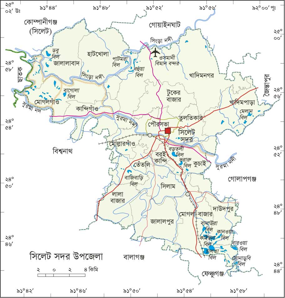 Bangladesh Map All: Sylhet Sadar map