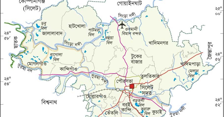 Bangladesh Map All: Sylhet Sadar map