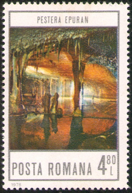 Timbre filatelice: Timbre romanesti cu pesteri