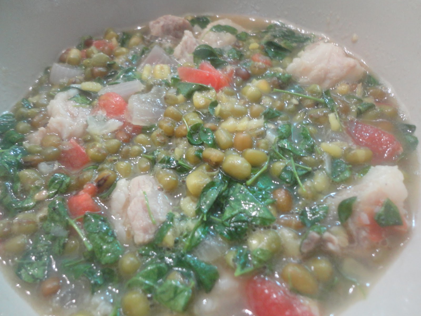 THE DENTIST IS IN THE KITCHEN: MONGGO GISADO with MALUNGGAY (Green Mung ...