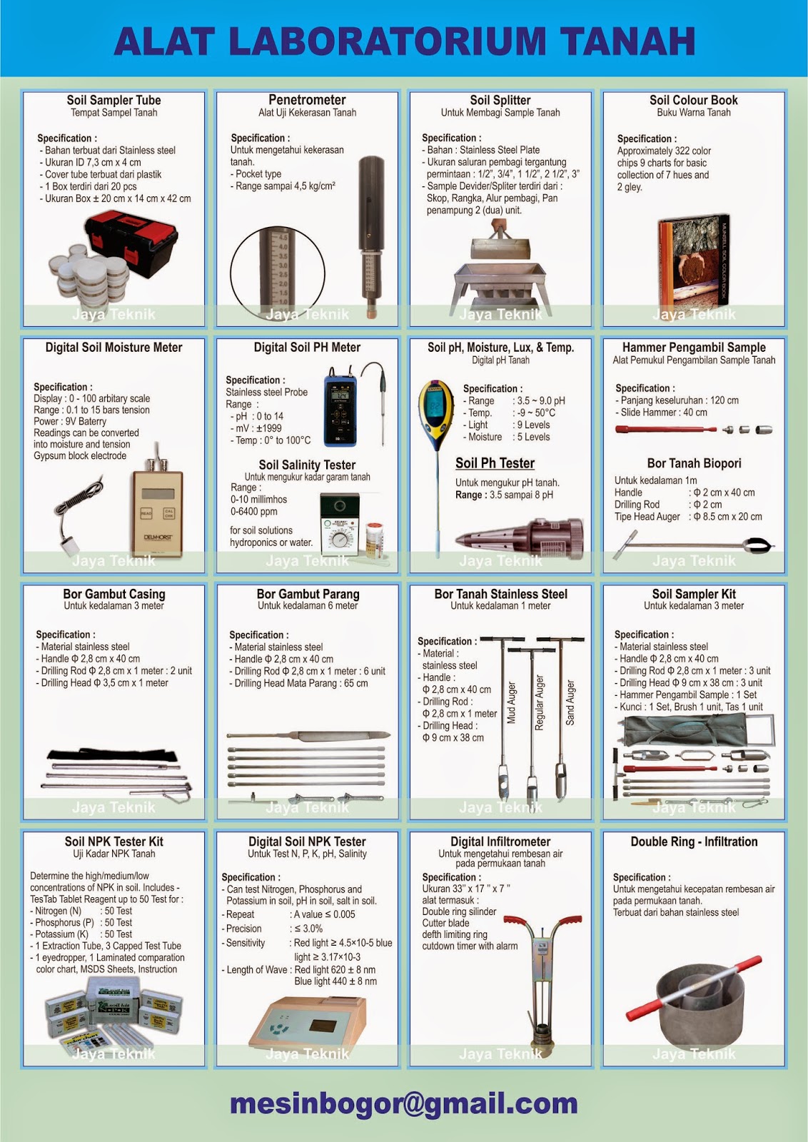 Alat Laboratorium Tanah - Soil Laboratory | Mesin pertanian