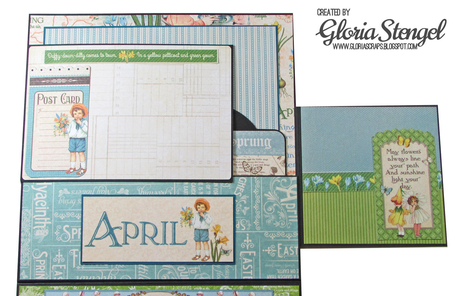 Scraps of Life: 2017 Calendar Folio Series - April