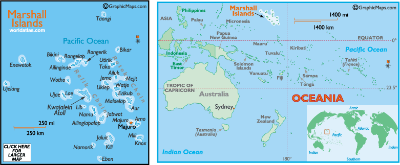 MARSHALL ISLANDS - GEOGRAPHICAL MAPS OF MARSHALL ISLANDS ~ Klima Naturali™