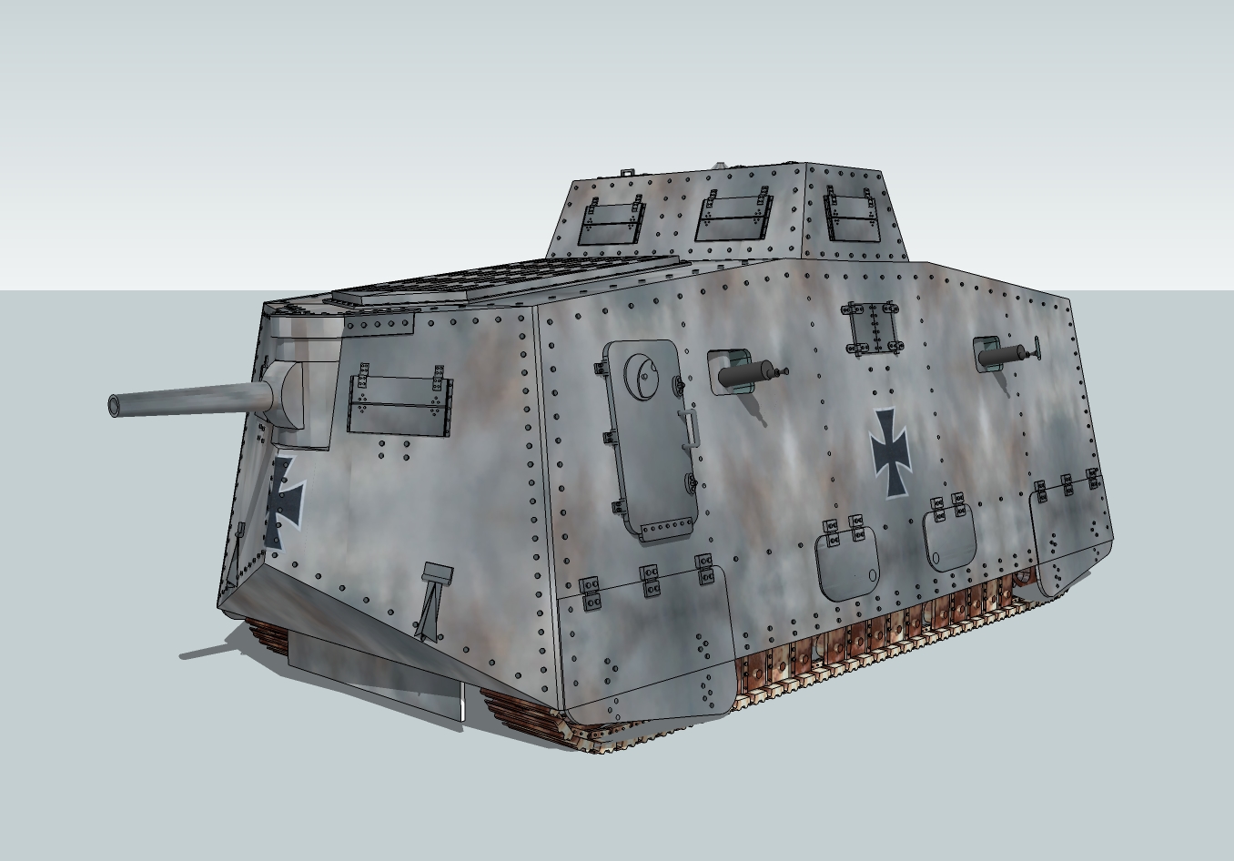 SketchUP Power 草圖力量: AV7 Tank （AV7 坦克）