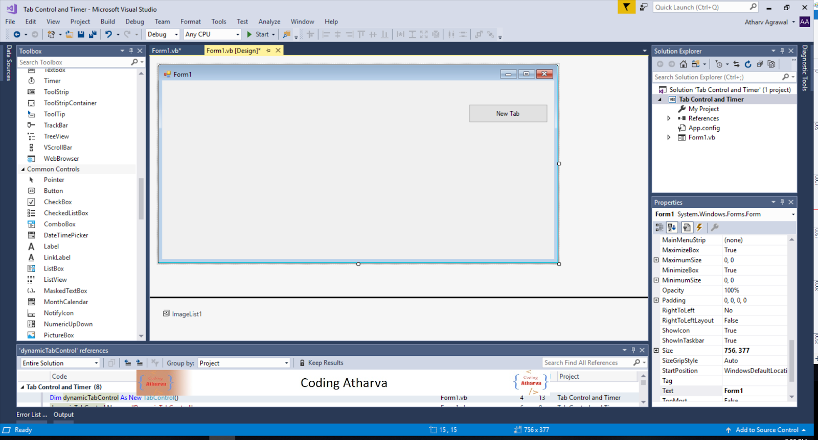 33 Program for Tab Control And Image List in VB.NET ~ Coding Atharva