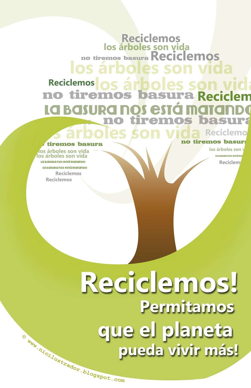 Ideas Digitales: Afiche Reciclaje