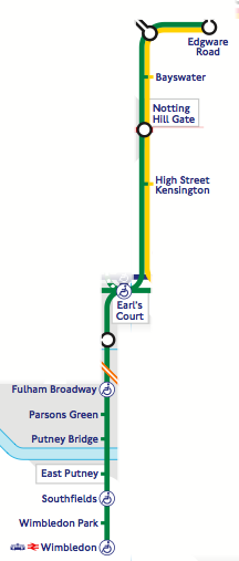 SwimBikeRun: Runderground: District Line, Edgware Road to Wimbledon