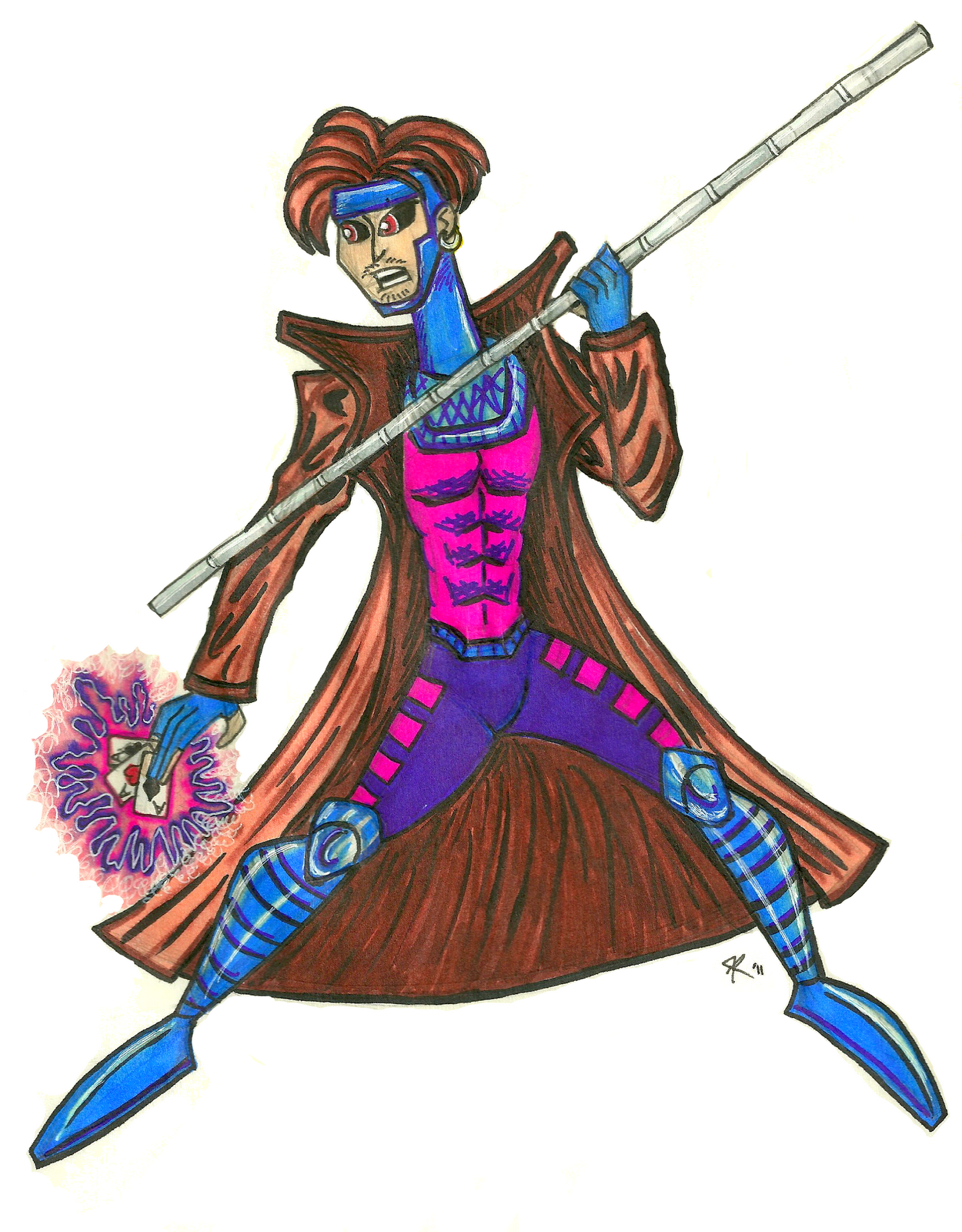 The Mighty Rohrer: Sketch of the day: Gambit from the X-Men
