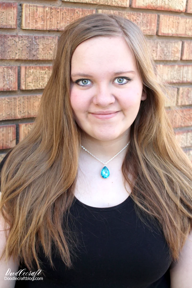 Aqua Tear Drop Rhinestone Crystal Choker Necklace DIY