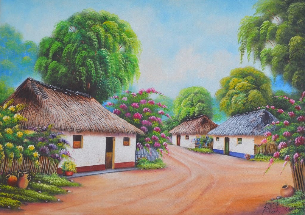 El arte es su máxima expresión : Paisajes Rústicos, Pintura al Óleo de ...