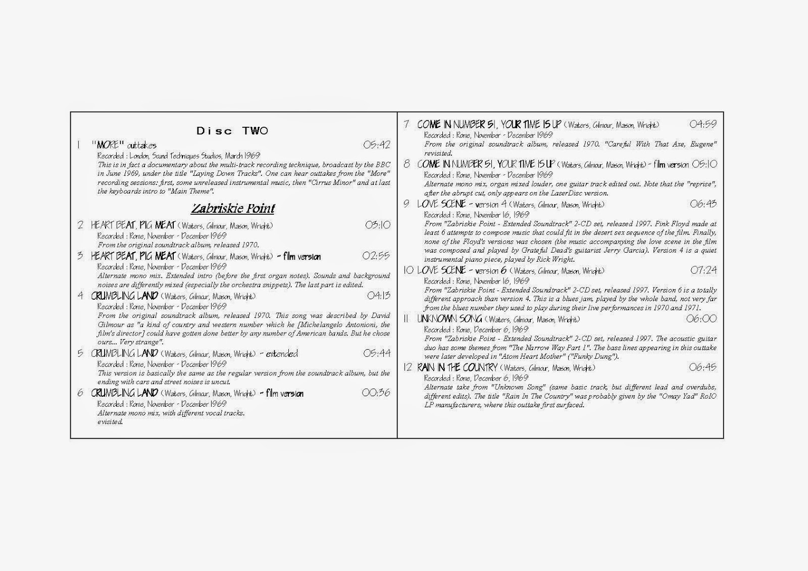 PINK FLOYD: A Tree Full Of Secrets Vol.5 cd9