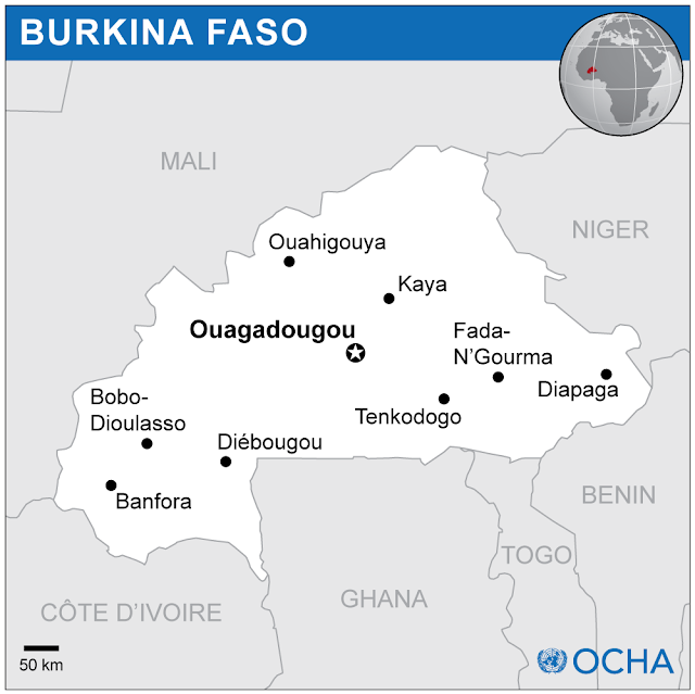 Geography Blog: Map of Burkina Faso