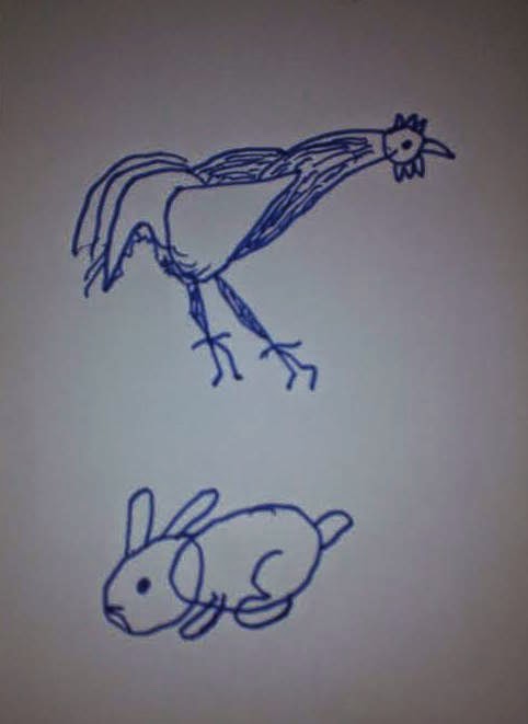 Soul Therapy Art - Creative Well-Being: Roosters and Rabbits