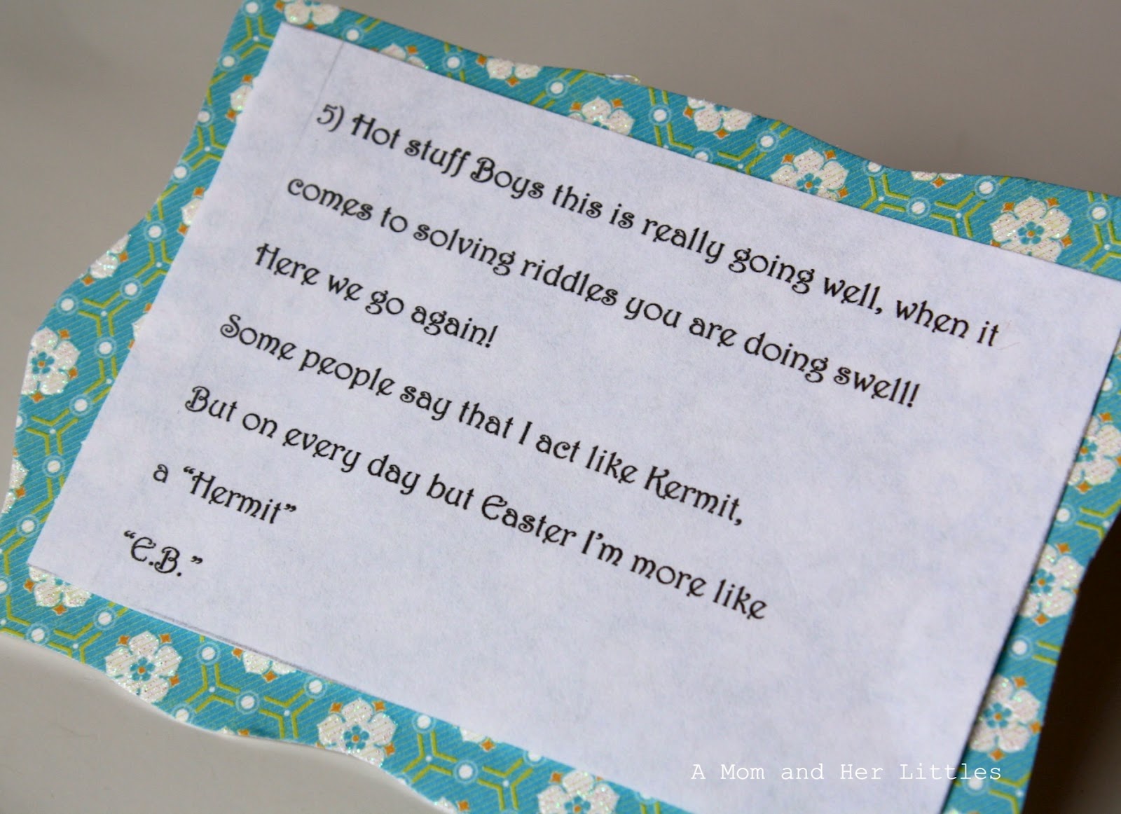 A Mom and Her Littles.....: Our Bunny Always Leads With Riddles.....