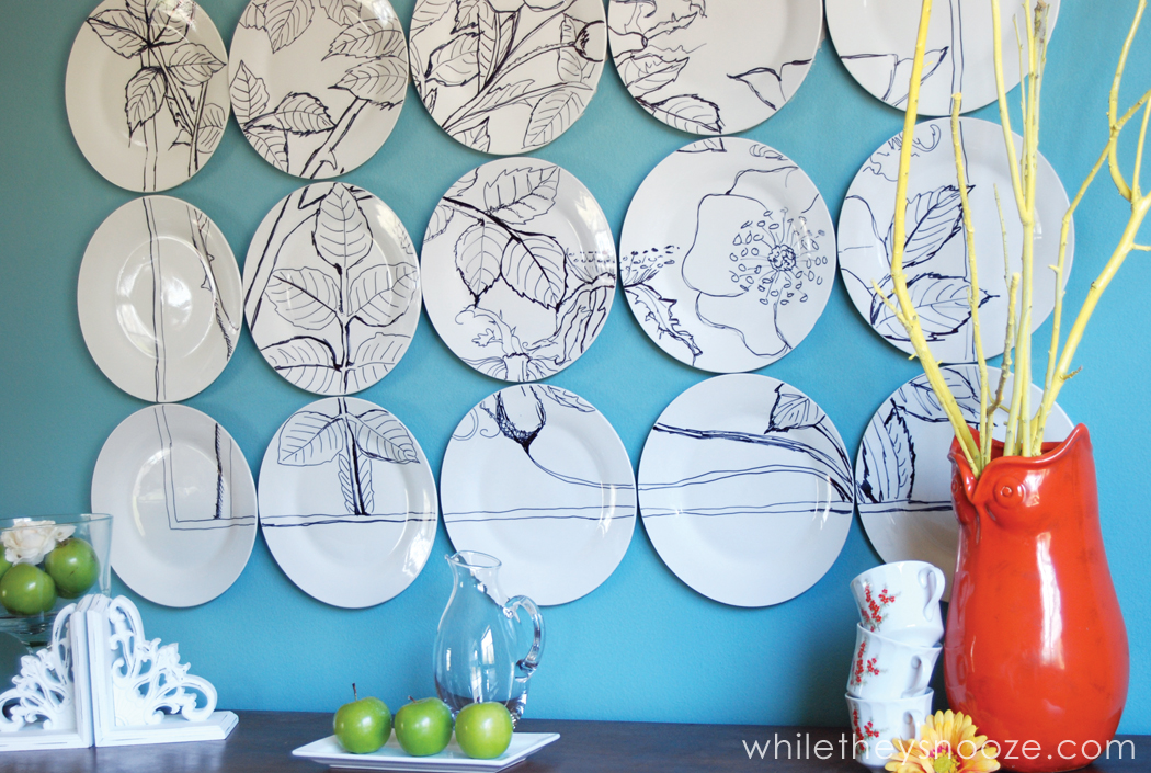 Anthro-Inspired Plate Wall {While They Snooze} | East Coast Creative