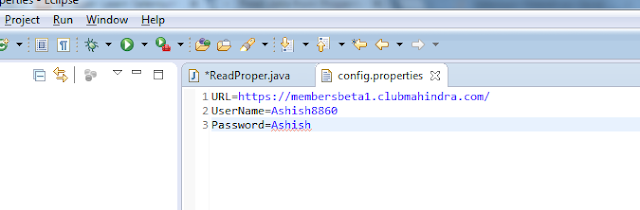 Read data from Properties file in Selenium