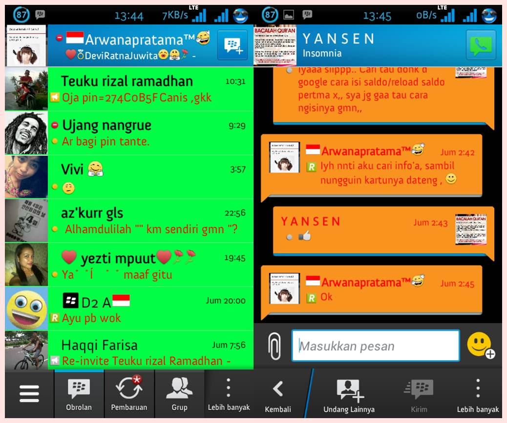 THE A TEAM: Cara Mengubah Tampilan Tema BBM Dengan Mudah