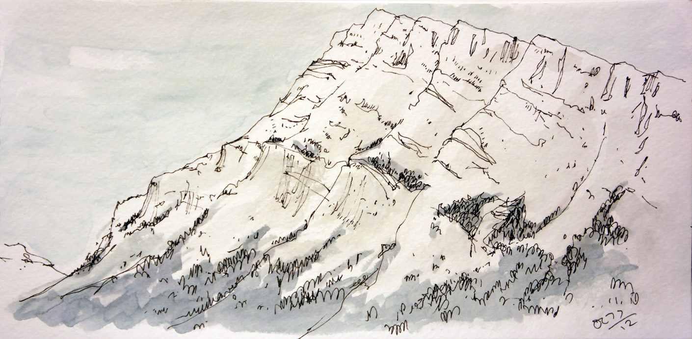 Sketching Along The Way...: Mount Rundle, Banff National Park