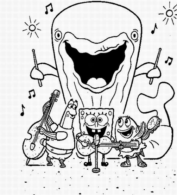 7 Novel Spongebob Halloween Coloring Pages For Kids