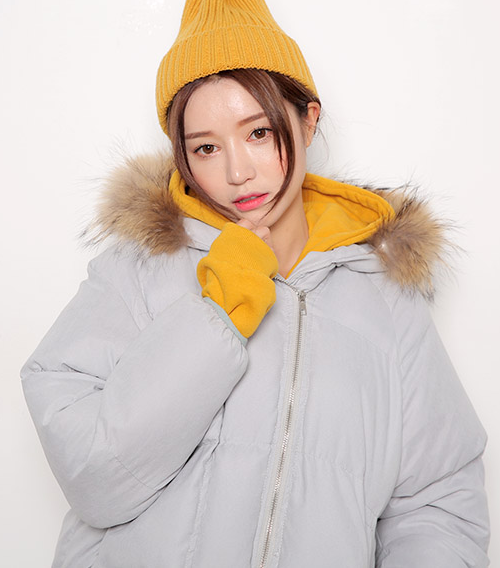 [Stylenanda] Zippered Fur Trim Padded Jacket | KSTYLICK - Latest Korean ...