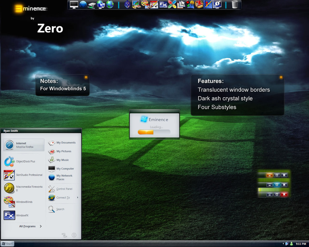 Eminence Windows Blind Theme for Win xp | World of Fashion