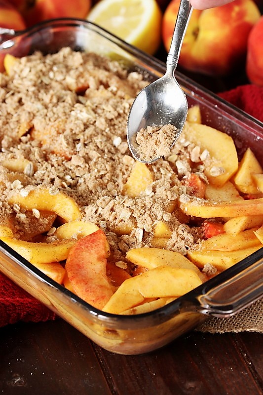 Fresh Peach Crisp | The Kitchen is My Playground