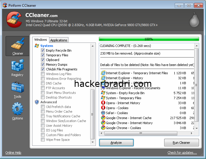 Ccleaner registry system cleaning tool 2017 xp : adinis