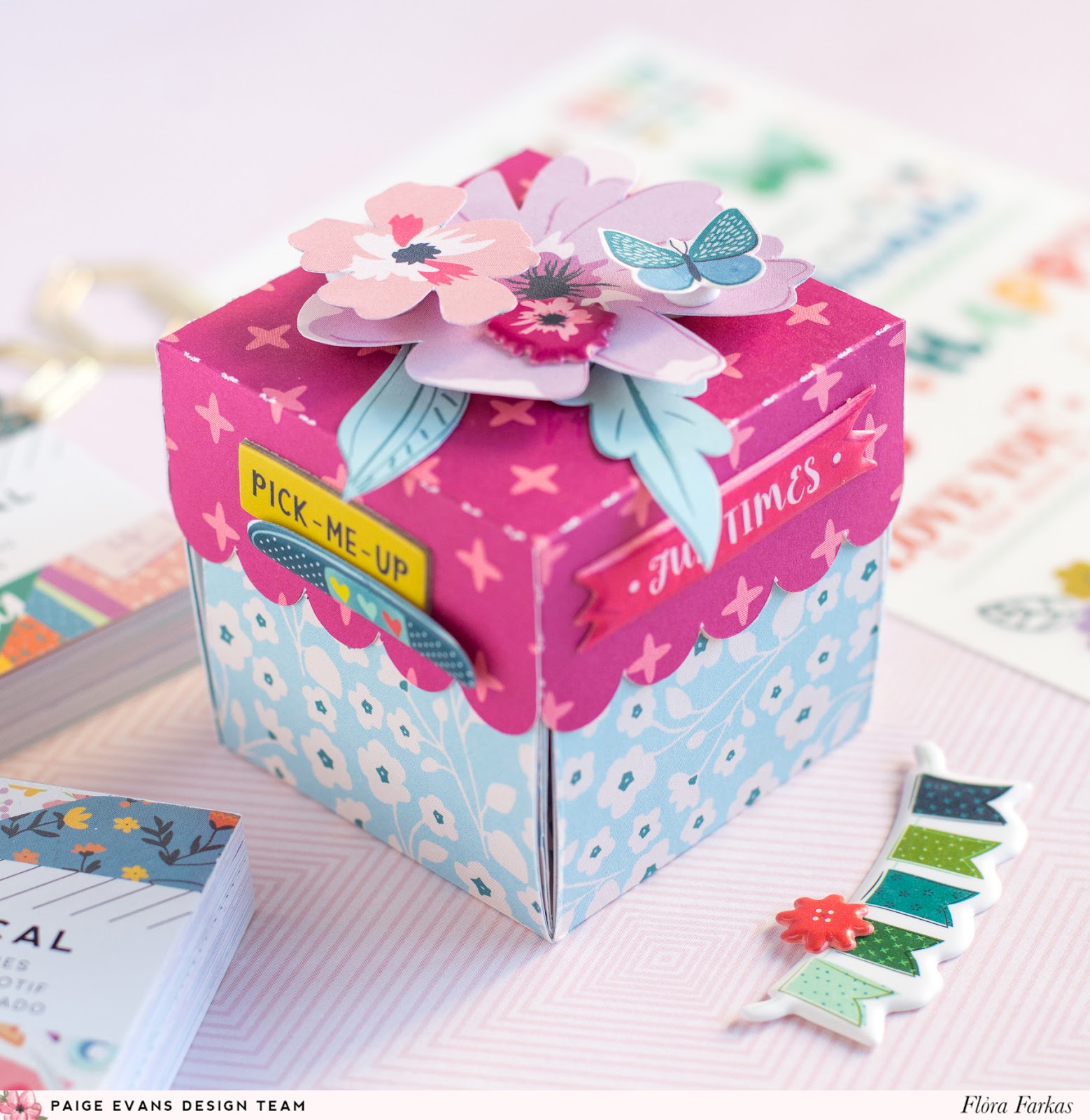 Whimsical 2x2 Paper Pad Mini Album by Flóra Farkas | Paige Taylor Evans