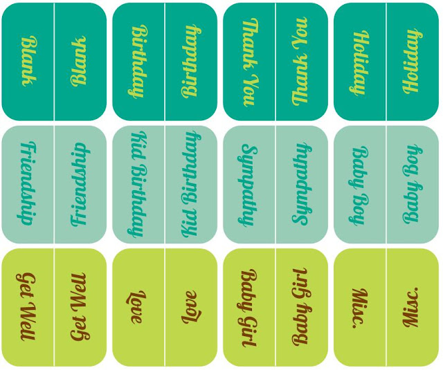 Organizing in living COLOR: Greeting Card Storage and Organization