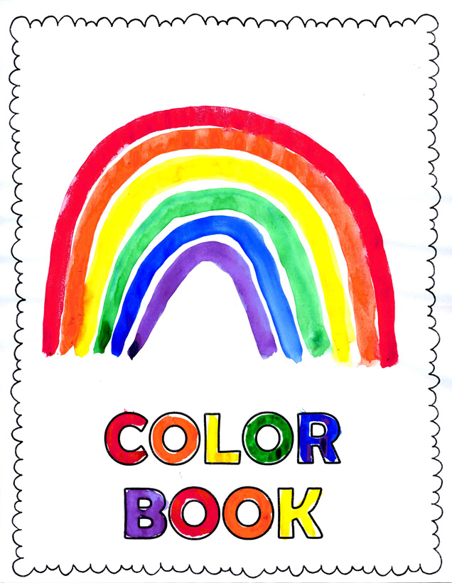 Pam Hyer: Color Book - Cover (Rainbows)