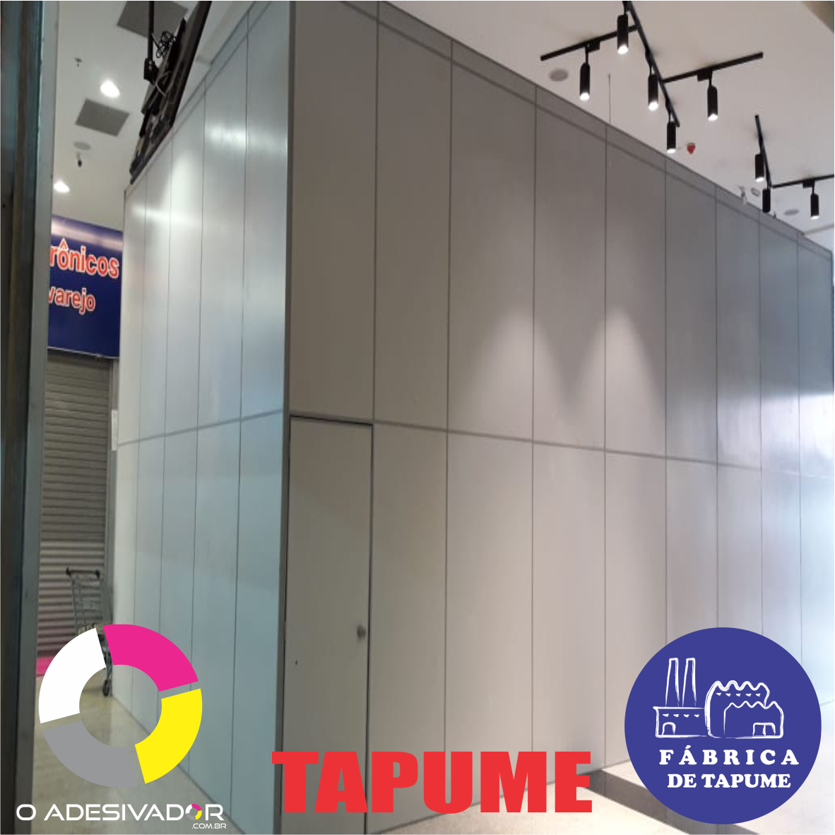 TAPUMES PARA LOJAS PARA OBRAS EM SHOPPINGS