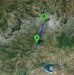 Melodi: Mapa de la ruta del Almanzor