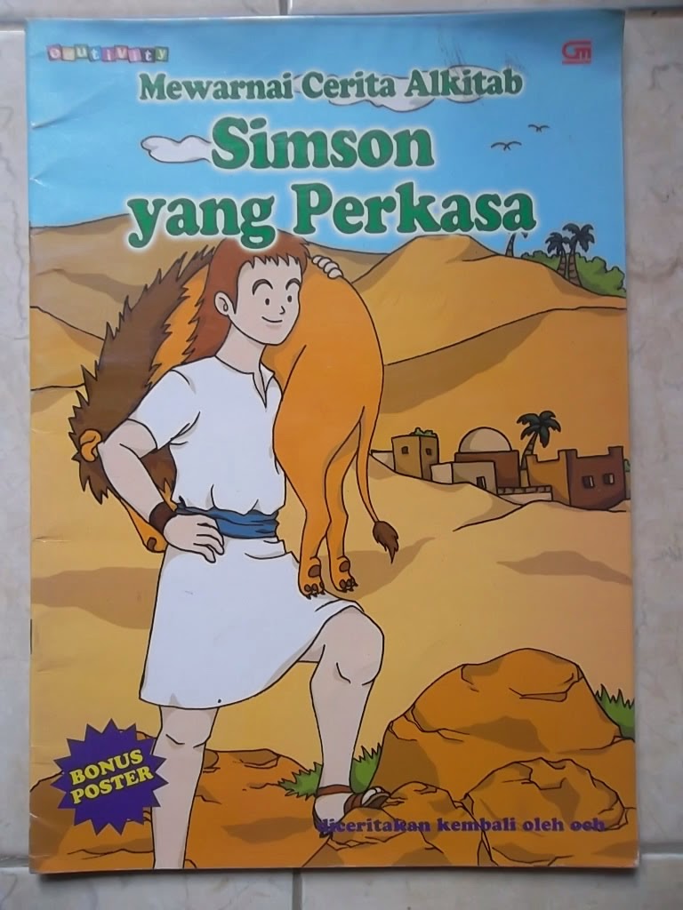 Mewarnai Cerita Alkitab : Simson yang Perkasa - Dah-Kinang