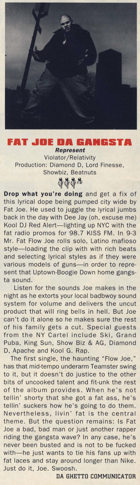 HipHop-TheGoldenEra: Album Review : Fat Joe - Represent - 1993