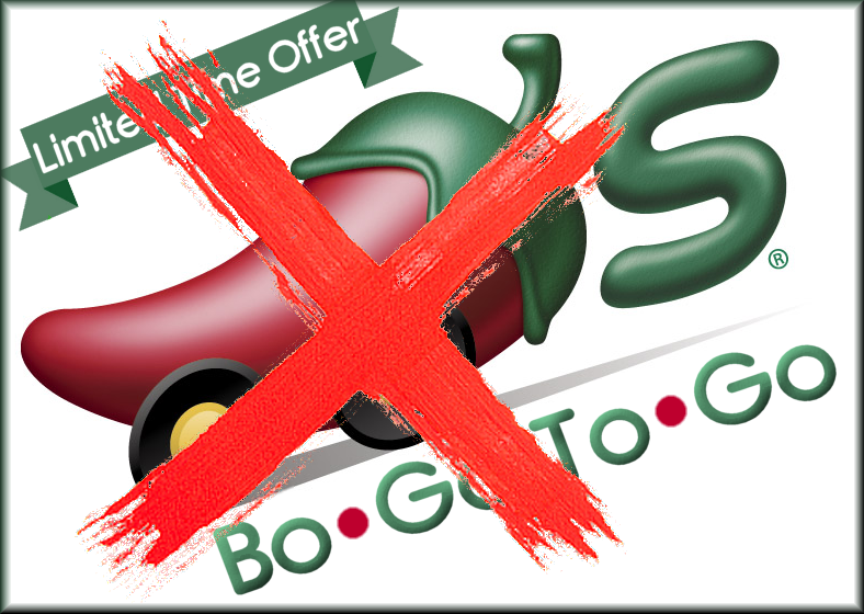Slap The Penguin: Chili's ToGo BoGo NoGo Logo