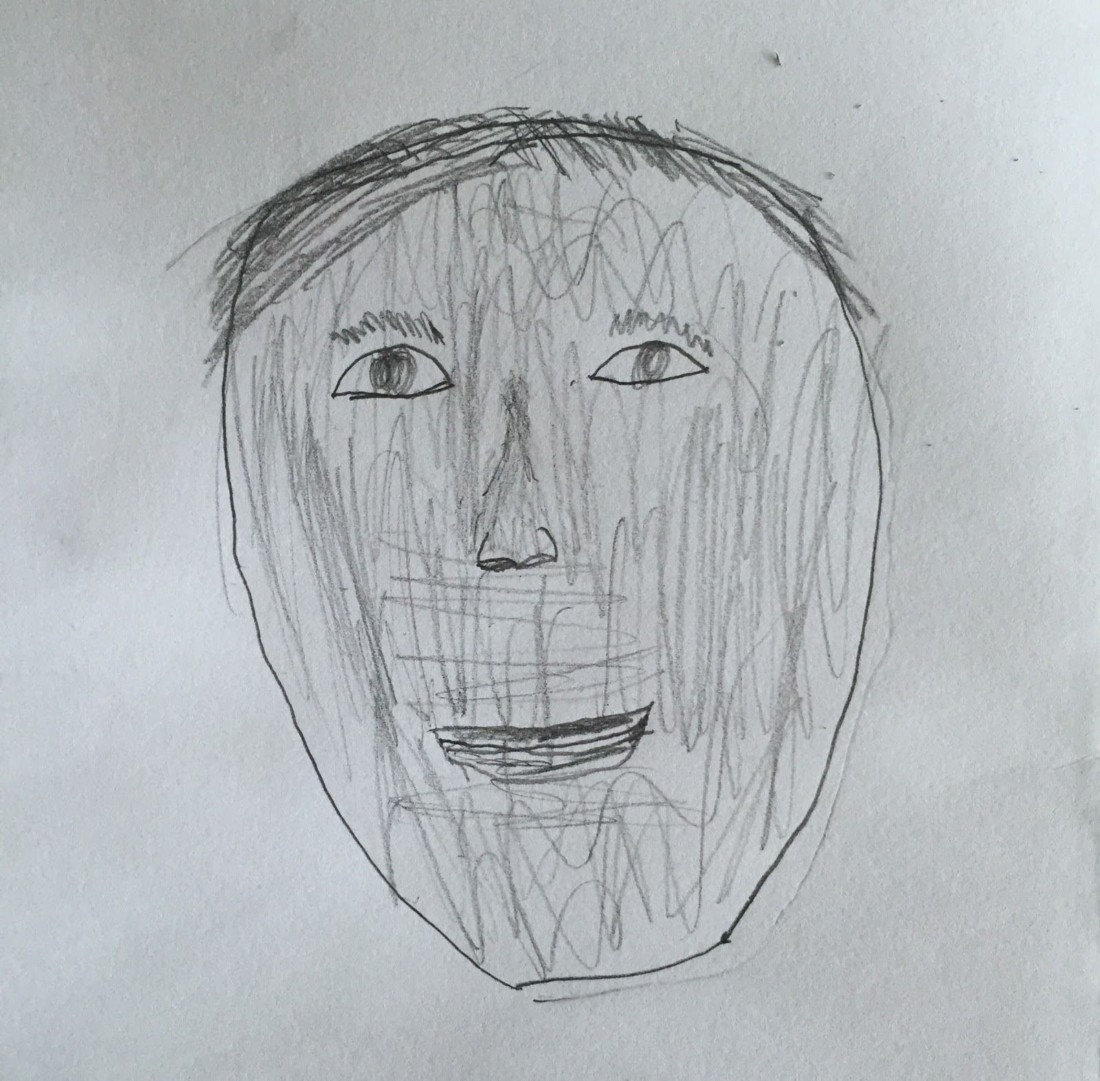 Sad Human Face Drawing