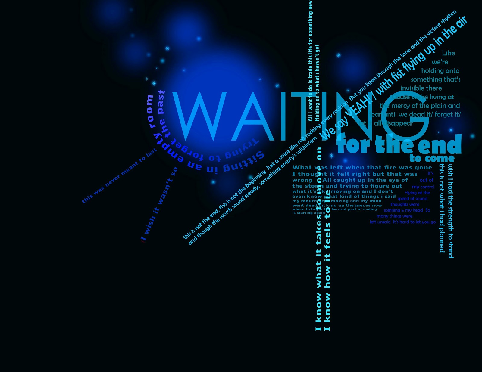 Tess Armstrong Designs: Waiting for the End poster