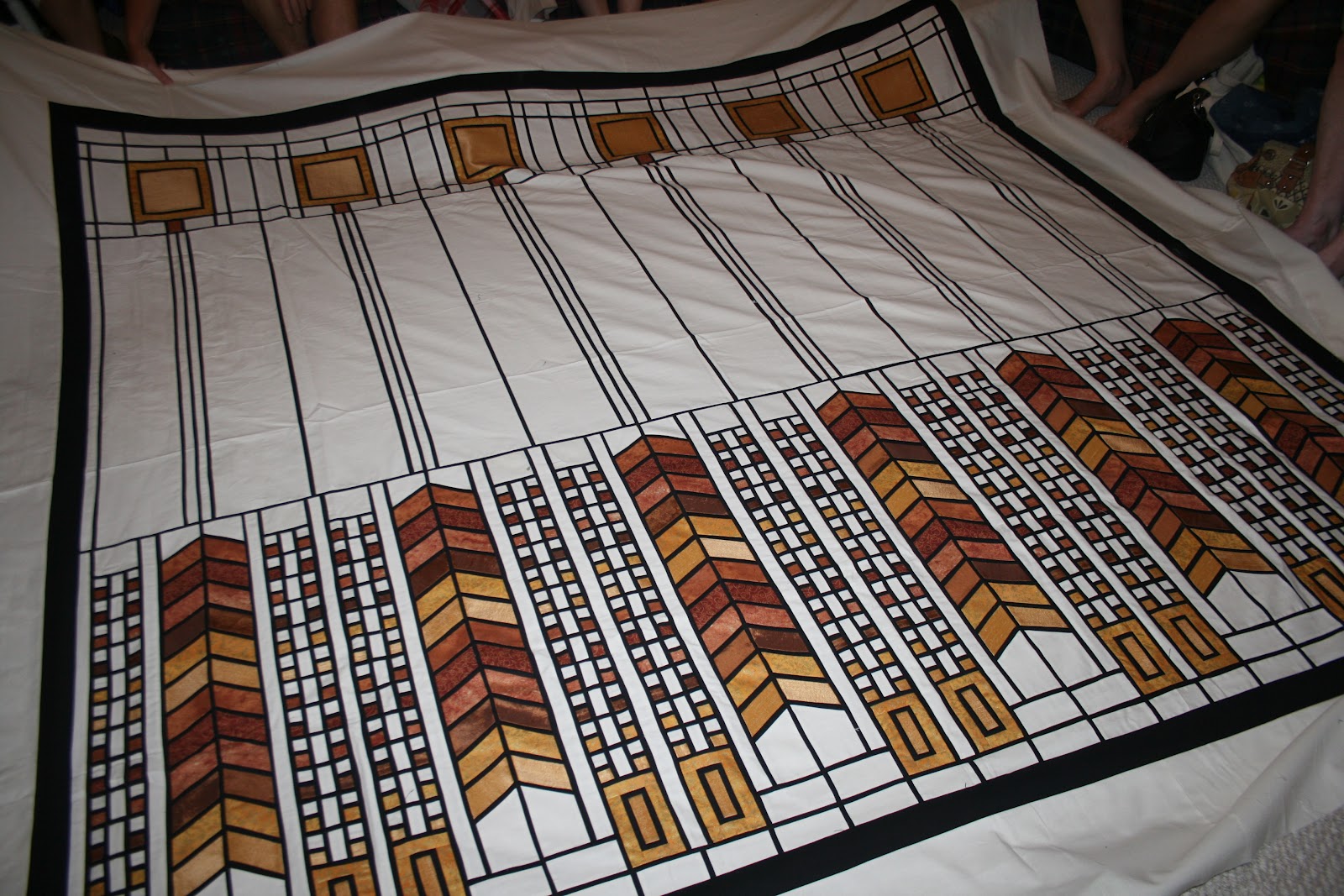 The Cozy Quilter: Fabric Feeding Frenzy or Enhancing Our Fat Quarters...