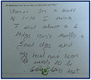 Math Dyal: Reflection: How do you think you did on this test? Why?