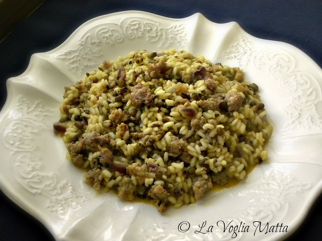 La Voglia Matta: Risotto con fagioli verdi, salsiccia mazzafegato e ...