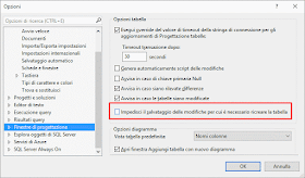 SQL Server: il salvataggio delle modifiche non è consentito | Oggi è un ...