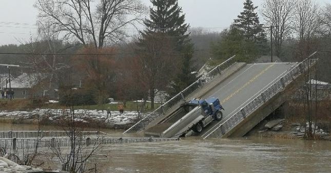 Just A Car Guy: Bridge collapses days after flooding struck the town of ...