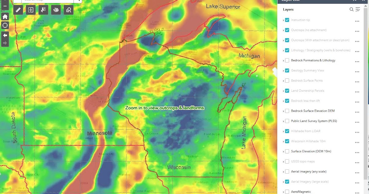 Wisconsin Geology: New to the GIS map: Aeromagnetic & Gravity Anomaly ...