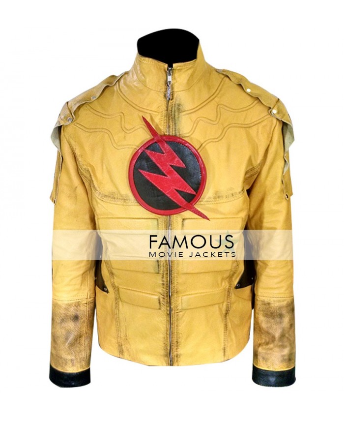 Celebrity Jackets: Superhero Reverse Flash Cosplay Leather Jacket Costume