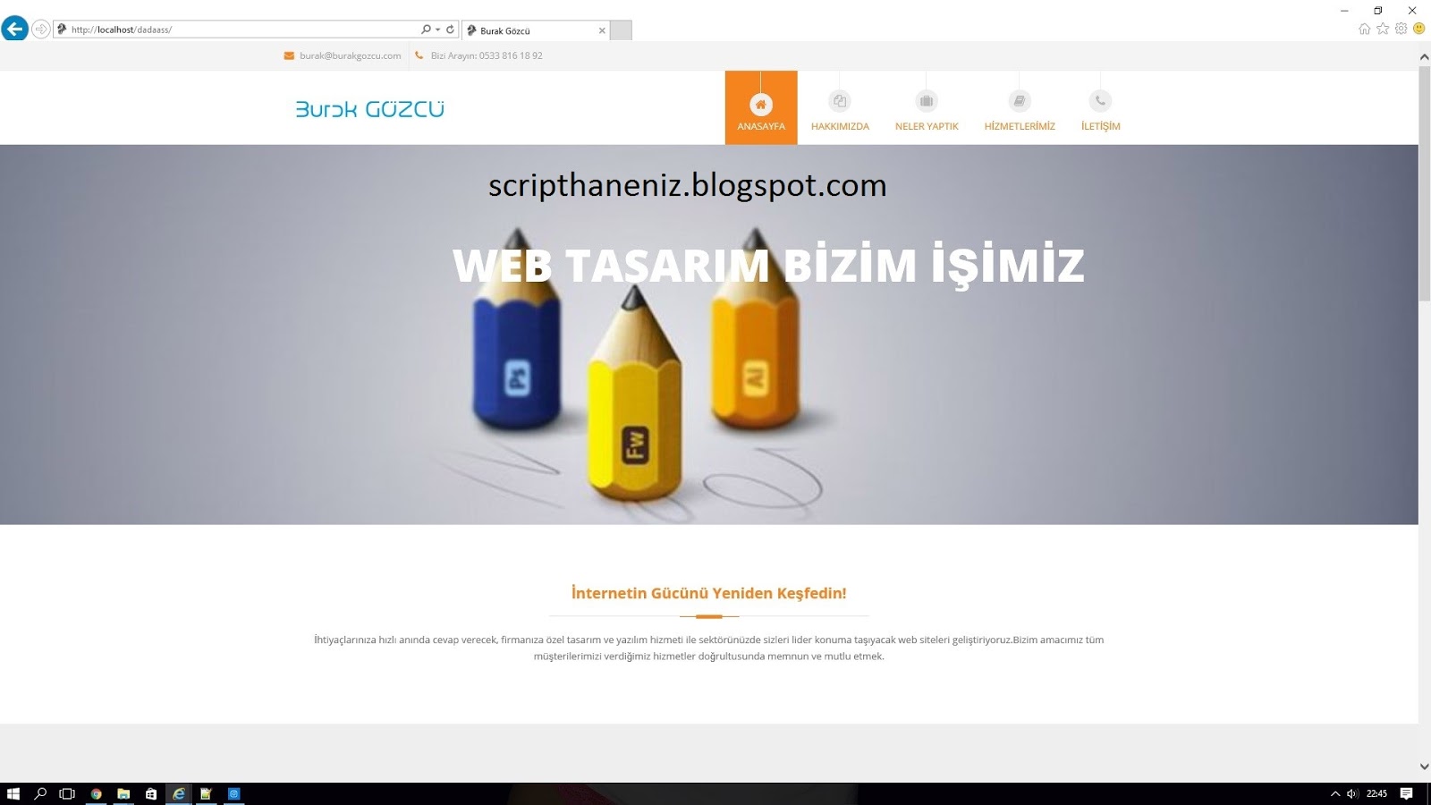 Php Web Tasarım Ve Ajans Scripti İndir 2017 Canli Yazar