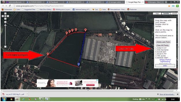 CARA MENGUKUR LUAS TANAH DENGAN GOOGLE MAP PLANIMETER - SHARING ILMU
