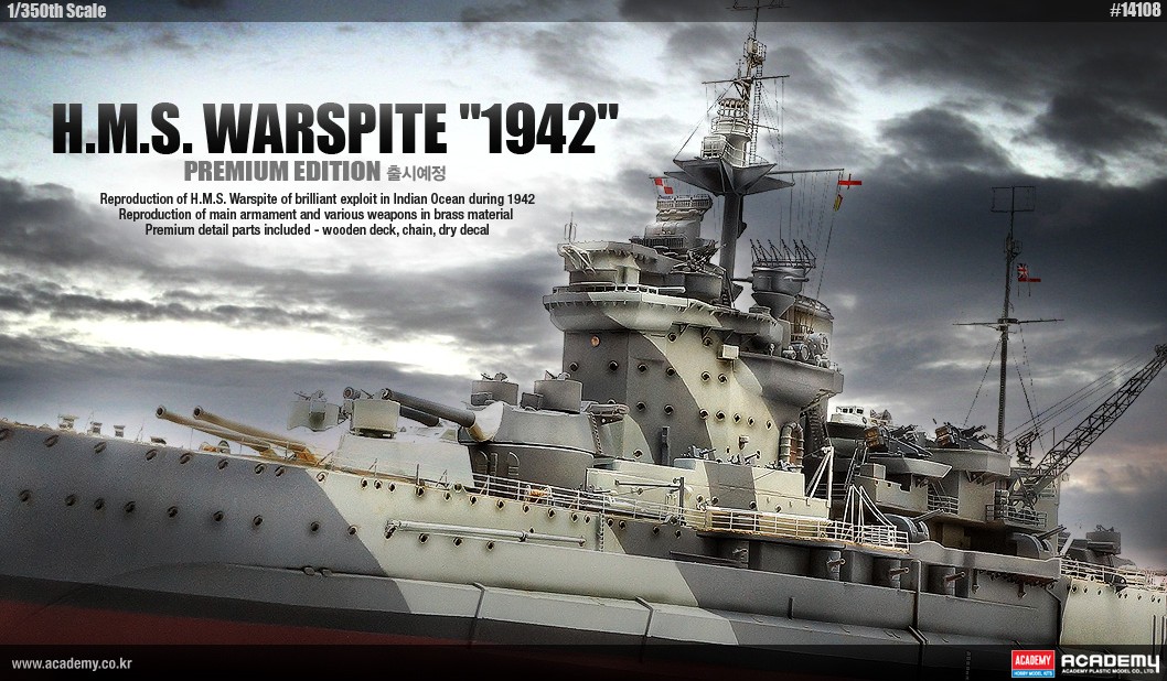 worldhobbyist: PREMIUM EDITION H.M.S. WARSPITE 1/350 SCALE "1942 ...
