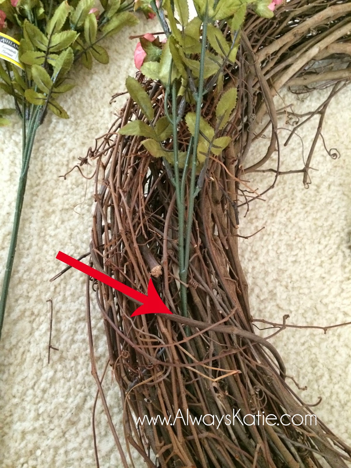 Always, Katie: Home Sweet Home: Floral Grapevine Wreath Tutorial