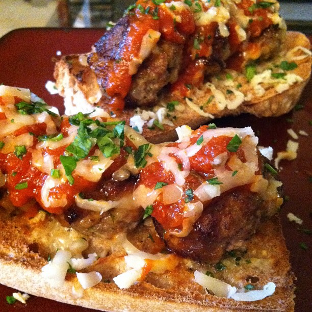 Laurie's Cravings: Open Faced Meatball Sub